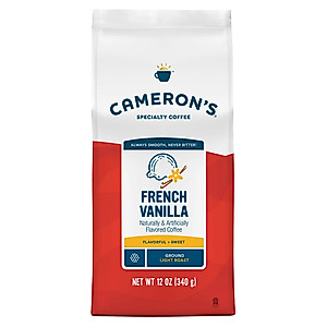 Cameron's Coffee Roasted Ground Coffee Bag, Flavored, French Vanilla, 12 Ounce, Pack of 6