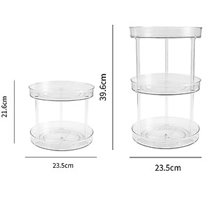 Artchros 3 Tier Lazy Susan Turntable Organizer Rotating Plate Spice Rack Standing Kitchen Rack - 9.25 inch