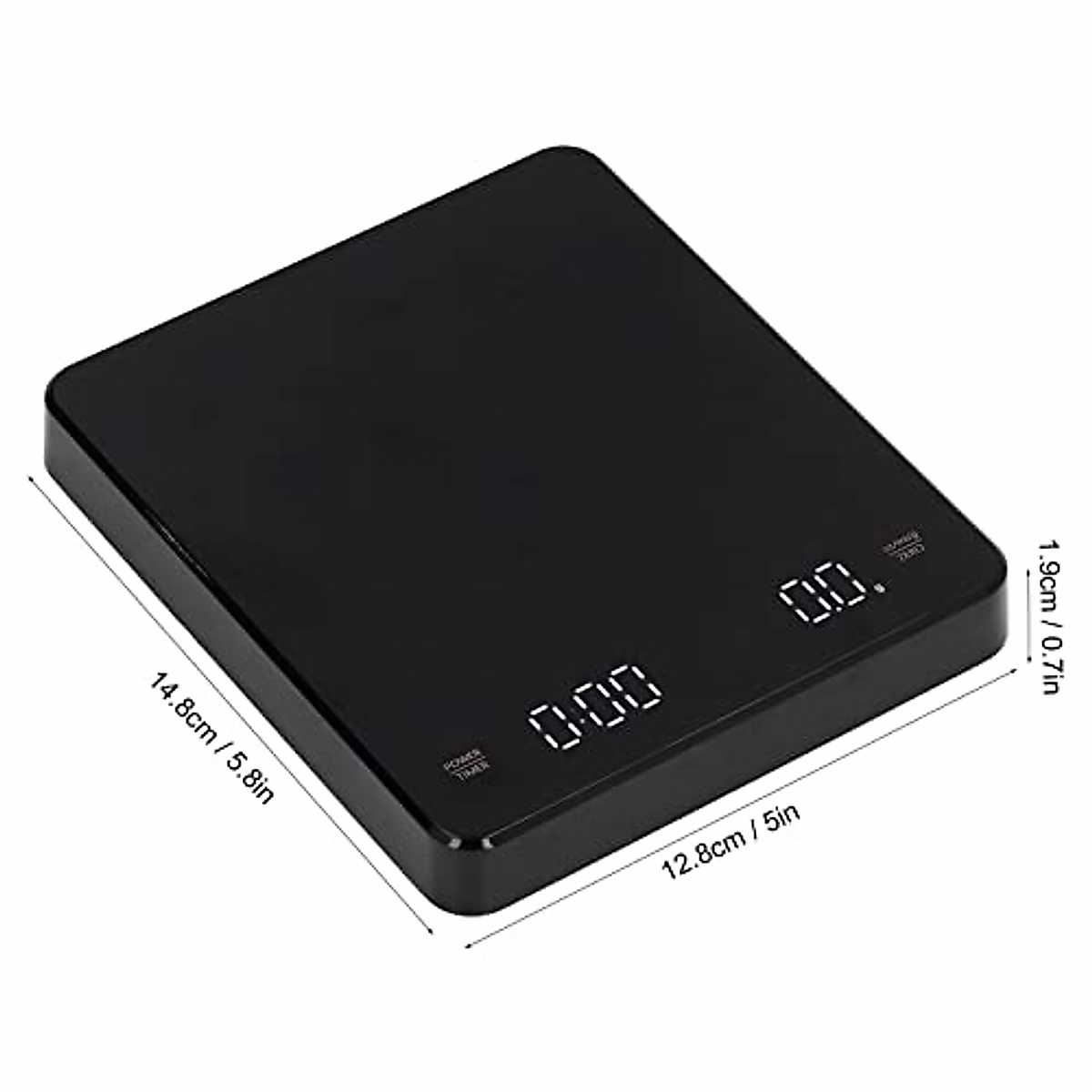BestAlice Digital Kitchen Scale, 3Kg /0.1g Highly Accurate Digital Food Scale, USB Charging Electronic Coffee Scale LCD Display Switchable G OZ Ml Multifunction Electronic Scale for Home Bar