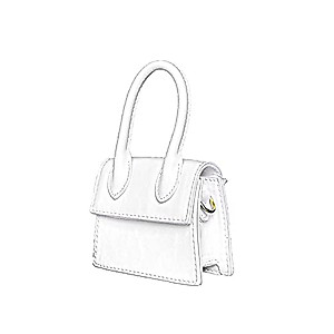 Cute Purse Mini Crossbody Bags for Women Girls Top Handle Clutch Handbag (white)
