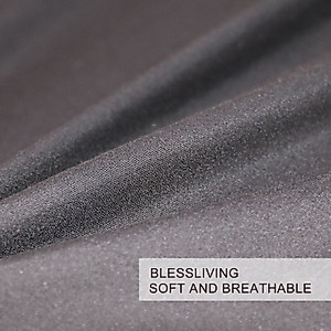 BlessLiving Glowing Elephant Bedding Set, Paisley Lotus Flowers Bedding for Couples, Funky Elephant Head Duvet Cover Set (Queen, Text)