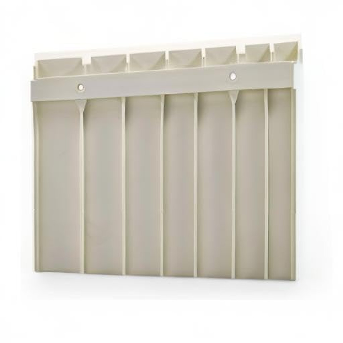 Camco Knife Safe - Securely Mounts on Wood or Metal Surfaces, Holds 7 Cooking and Carving Knives, Organize and Store Knives While Creating Space - (9" x 11") Beige (43583)