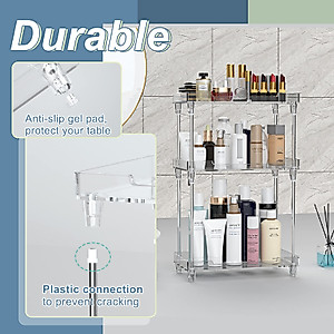 YIEZI Multi-Functional Plastic Shelf, 3-Tier, Anti-Slip, Easy Assembly, 30cm x 30cm x 10cm, Ideal for Organizing Cosmetics, Perfumes, Soaps, Lotions, and More