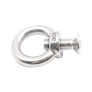 Eowpower 2Pcs 304 Stainless Steel M10 Ring Eye Bolt Threaded Nut and Screw