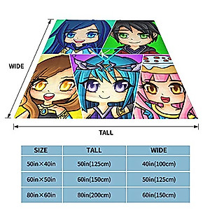 The Krew Its-Funneh All Protagonists Blankets Super Soft Warm Faux Fur Throw Blanket -Ultra-Soft Micro Fleece Blanket Twin, Warm, Lightweight, Pet-Friendly, Throw for Home Bed, Sofa & Dorm