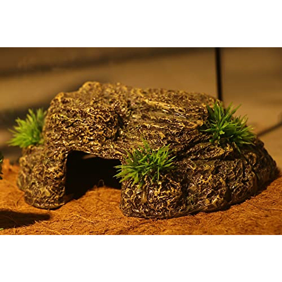 AQUA KT Reptile Cave Hide Natural Hiding Place for Terrarium Amphibian Lizard Snake Bearded Dragon Frog Leopard Terrestrial Gecko Cave