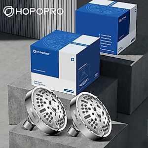 HOPOPRO NBC News Recommended Brand Upgraded 9 Settings High Pressure Shower Head, Fixed Showerhead Adjustable Bathroom Showerhead Multi-functional Rainfall Showerhead for Low Water Flow