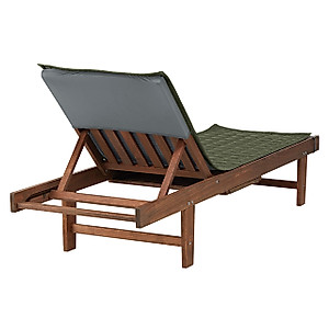 Classic Accessories Montlake Water-Resistant 80 Inch Patio Chaise Lounge Slipcover, Heather Fern, Patio Furniture Covers