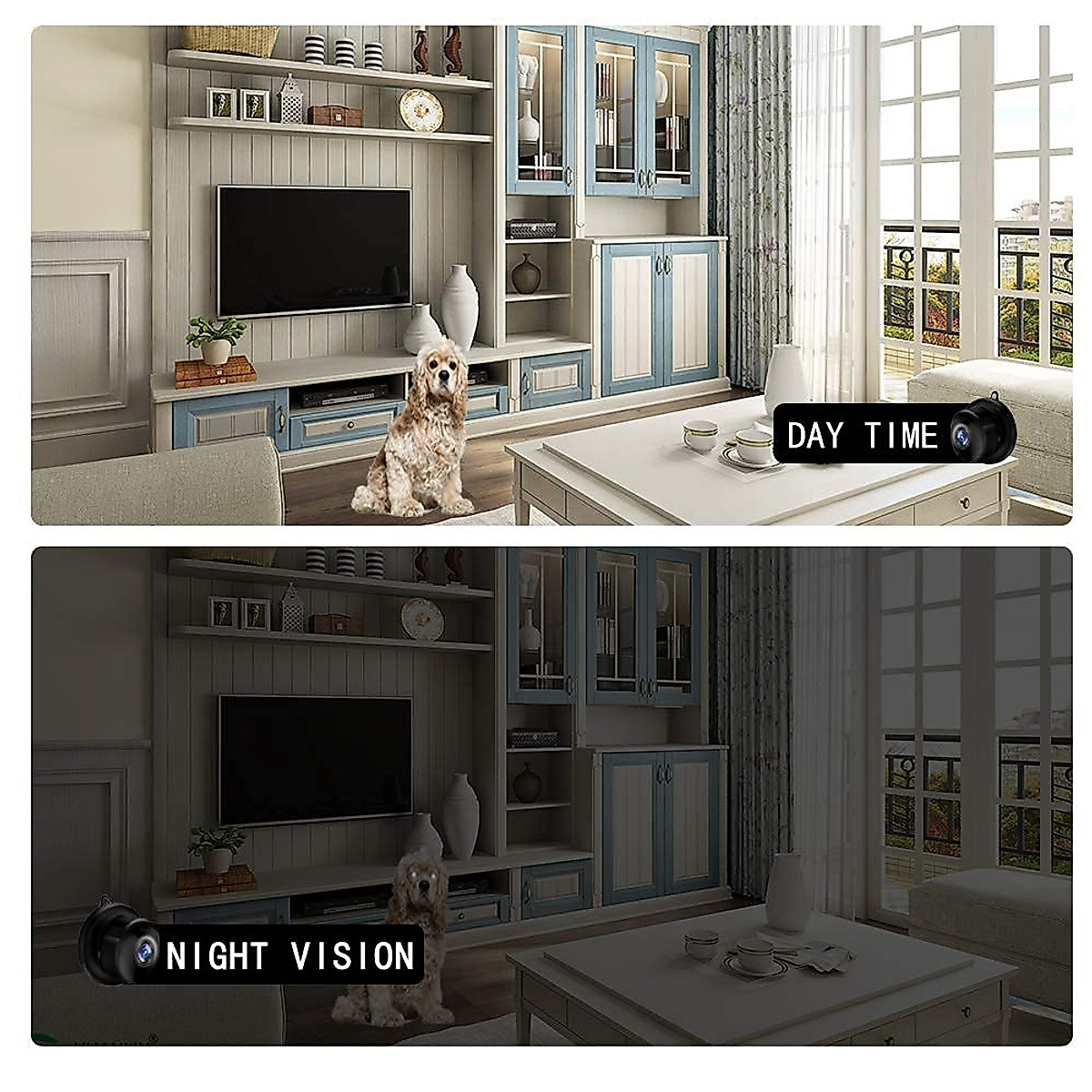 AOLANS Mini Camera 1080P Hidden Camera Indoor Home Security Camera Dimmable/Pet Camera/Nanny cam Security Home Monitor 30 Days Free Cloud Storage or Installation 64G Night Vision for iOS/Android