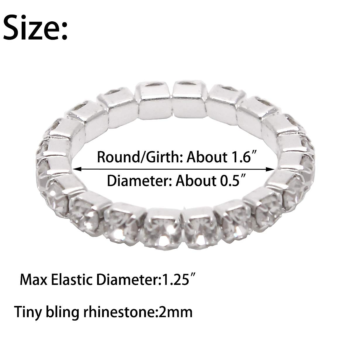 CÉLLOT 12pcs (12 Colors) Elastic Crystal Toe Ring Mixed Color Wholesale Lot Body Jewelry Pack