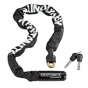 Kryptonite Keeper 785 Bike Chain Lock, 2.8 Feet Long Heavy Duty Anti-Theft Bicycle Chain Lock with Keys for Bike, Motorcycle, Scooter, Bicycle, Door, Gate, Fence