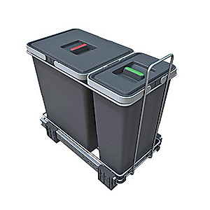 Elletipi Ecofil PF01 34A1 Removable Separate Recycling Bin for Base, Grey, 23 x 45 x 36 cm