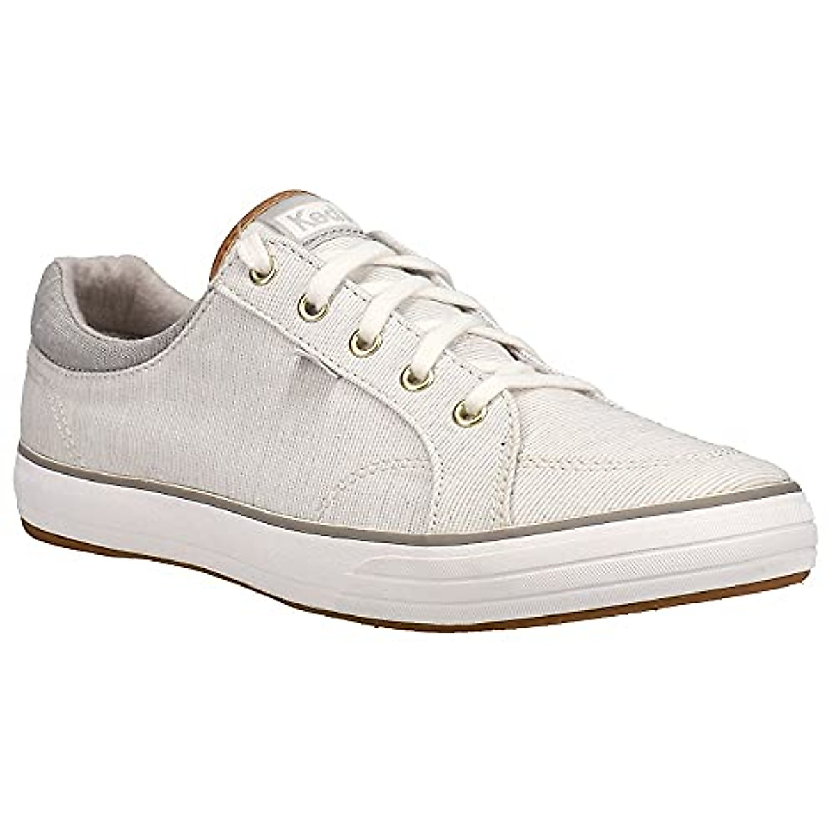 Keds Center 2 Lace Up, Sneaker Womens, Grey Stripe Canvas , 7 Medium