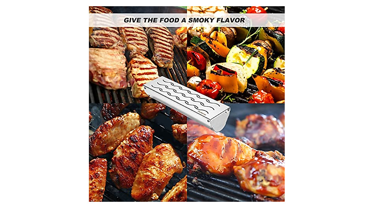 Skyflame Stainless Steel Smoker Box for Perfect Gas Grill Smoke Infusion