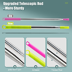 CALBEAU Dusters for Cleaning, Duster with 81 inch Extension Pole for Cleaning High Ceiling Fan, High Window, Sofa, Cobweb Duster for High Corner, 11 PCS Microfiber Duster Kit with Storage Bag