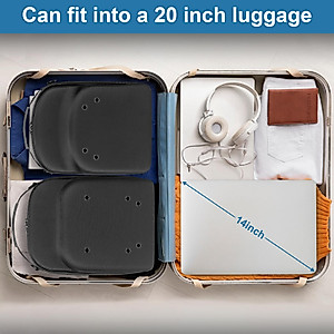 Epesoware 2pcs Hat Travel Case for Baseball Caps - Premium Hat Carrier Case with Carrying Handle, Shoulder Strap and Luggage Strap, Protect Up to 10 Hats, Hat Storage Organizer at Home