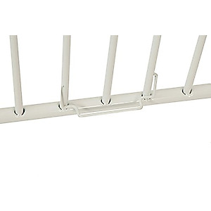 LA Baby Full Size Metal Holiday Crib, White