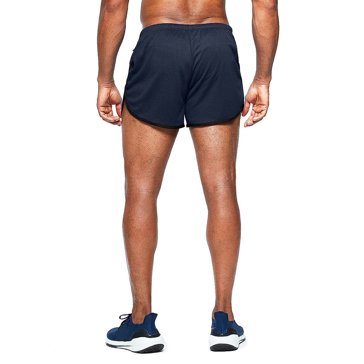 G Gradual Men's Running Shorts 3 Inch Quick Dry Gym Athletic Jogging Shorts with Zipper Pockets (Navy, X-Large)