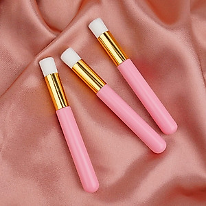 CL CAMILLASH Lash Shampoo Brushes, 20 Pieces Pink, Soft Facial Cleaning Brush for Eye Bath Wash Kit, Salon Use, Wooden Handle, Individual Packaged, Storage Container