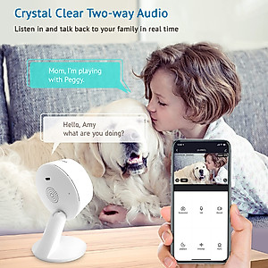 LaView Home Security Camera HD 1080P(2 Pack) Motion Detection,Include 2 SD Cards,Two-Way Audio,Night Vision,WiFi Indoor Surveillance Wired for Baby/pet,Alexa and Google,Cloud Service (US Server)