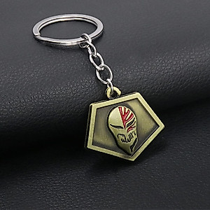 Ichigos Soul Reaper Badge Keychain - Ichigo Hollow Mask Charm Chain - Christmas Anime Cosplay Gifts for Women Men and Fans