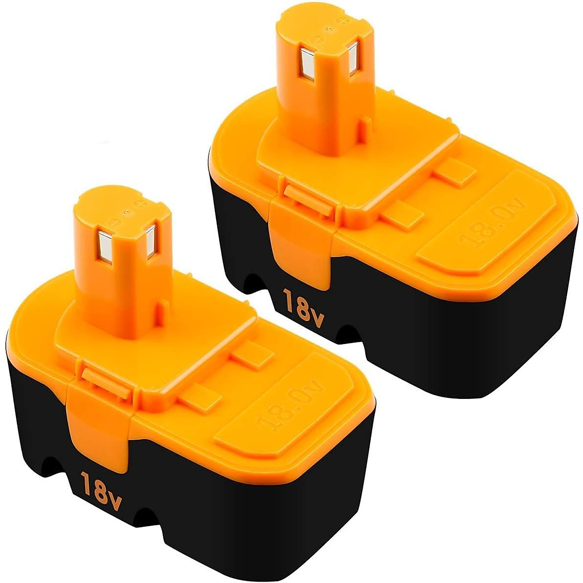 [Upgraded to 3.6Ah] 2 Pack P100 Replacement for 18V Ryobi Battery Compatible with Ryobi 18V Battery Replace for P101 ABP1803 BPP1820 1322401 1400672 130224007 Battery Cordless Power Tools (Orange)