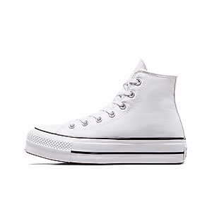 Converse Women's Chuck Taylor All Star Lift High Top Sneakers, White/Black/White, 8.5 Medium US