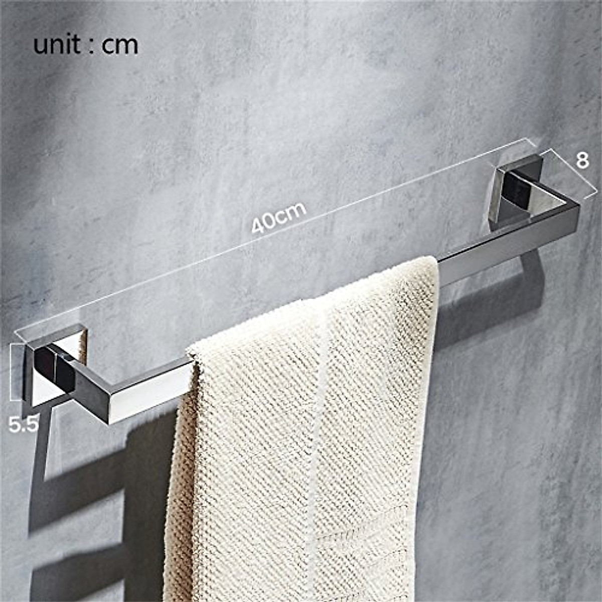 OMOONS Single Towel Bar,Sus Kitchentowel Bars,Storage Organizer Hanger Wall Mount,Mirror Polishing Finish/40Cm