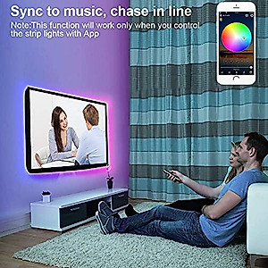 LUNSY Smart LED Strip Lights 32.8 ft/10m, Music Sync, Bluetooth APP Controlled, Remote Control, RGB, 300LED SMD5050, IP65 Waterproof Outdoor, 12V, Alexa Controlled