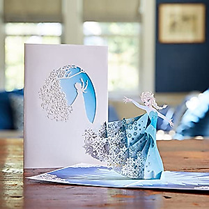 Lovepop Disney's Frozen Elsa Pop Up Card, 5x7-3D Greeting Card, Pop Up Birthday Card for kids, Card for Daughter or Sister, Celebration Cards, Frozen Birthday Card