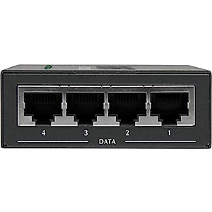 StarTech.com 4 Port Gigabit Midspan - PoE+ Injector - 802.3at and 802.3af - Wall-mountable Power over Ethernet Midspan , TAA (POEINJ4G)