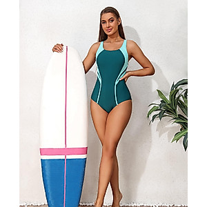 beautyin Plus Size One Piece Swimsuits for Women Athletic Sports Swimwear Bathing Suit
