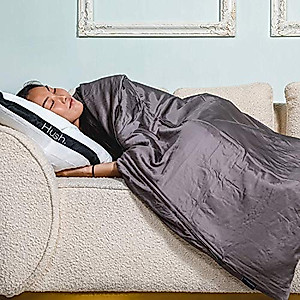 Hush Iced 2.0 Cooling Weighted Blanket | Original Luxury Weighted Blanket | 100% Bamboo Cover W/ Non-Toxic Glass Sand | Duvet Cover Included