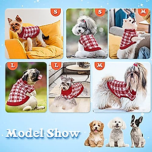 Dog Sweater, Nobleza Turtleneck Thick Knitted Cat Sweater with Classic Plaid Pattern, Warm & Soft Dog Christmas Outfit for Small Medium Large Dogs Puppies Cats