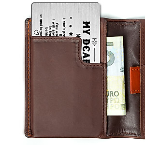 Son Motivation Wallet Insert Card Gifts from Mom, My Dear Son Engraved Metal Wallet Card Love Note Message Inspirational Birthday Graduation Gift