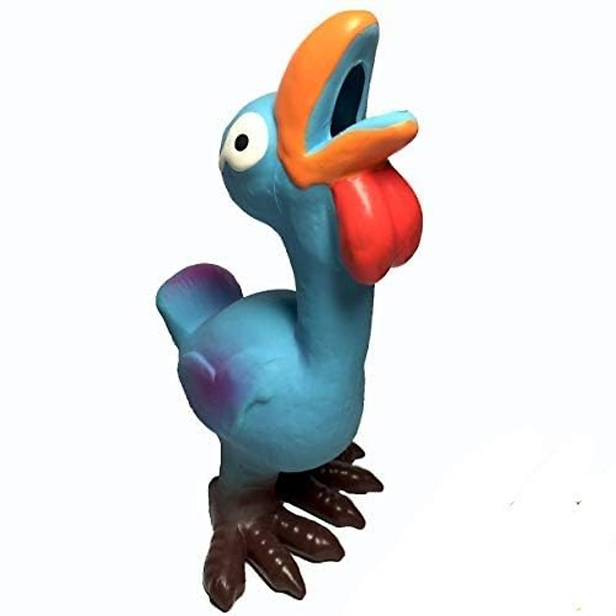 WANT CHEW 7" Latex Dog Squeaky Chewing Toys, Blue Chicke for Small Dogs