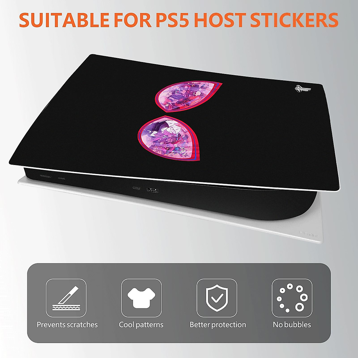 PS5 Accessories, PS5 Skins for Console and Controller, Anime Cover, Durable, Scratch Resistant, Bubble-Free - Vinyl Sticker for Playstation 5 Disc Version CD-ROM (Eyes)