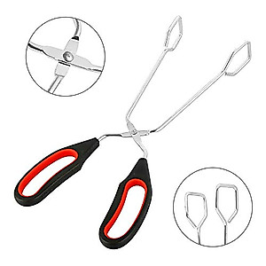 Hovico 3 Pack Stainless Steel Scissor Tongs, Kitchen Tongs for Cooking Food Tongs BBQ Barbecue Tong Grilling Tongs Bread Food Clamp, 9/11/13 Inch