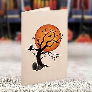 Freshcut Paper Pop Up Cards, 15 Inch Halloween Haunted House 3D Popup Greeting Cards, Halloween Gifts, Birthday Gift Cards, Note Card & Envelope, Haunted House