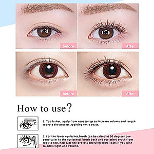 4D Silk Fiber Lash Mascara, Natural Smudge-proof & Waterproof , Black Thickening Lengthening No Clumping, Fuller Lashes, Lasting All Day (1 Tube 4D)