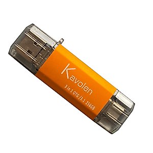 Kavolen 3 in1 128GB High Speed Photo Backup Stick for Android Phones&PC&Laptop. Photo-Memory-Stick-for All Samsung Galaxy Phones.LG,Google Pixel, Huawei, Moto etc.
