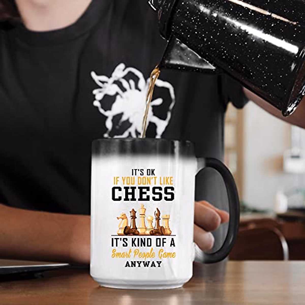 Humorous Gift for Chess Players Smart People Game Saying 11oz 15oz Color Changing Mug
