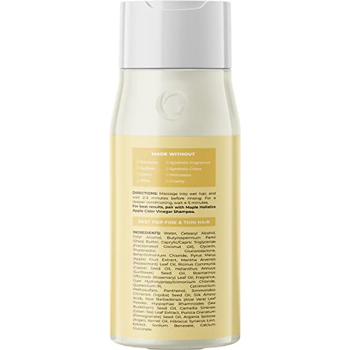 Cowash Apple Cider Vinegar Conditioner – Clarifying and Cleansing Conditioner for Hair Care with Plant Based Keratin Argan Oil and Rosemary Oil for Hair - Sulfate Free Conditioner for Dry Damaged Hair