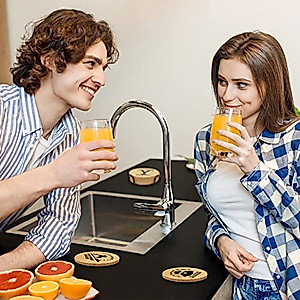 Homythe Yellowstone Merchandise Beth Dutton Coasters, 6 Pcs Cork Coasters with Metal Holder, Dutton Ranch Rip TV Show Drink Coasters, Birthday Housewarming Christmas Coaster Gifts for Yellowstone Fans