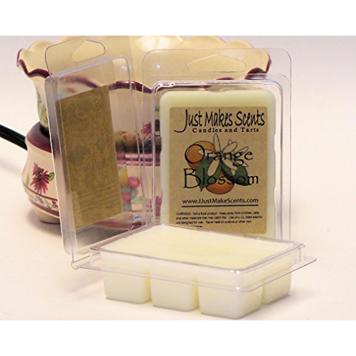 2 Pack - Orange Blossom Scented Soy Wax Melts | Long Lasting Orange Tree Flower Fragrance | Hand Poured in The USA by Just Makes Scents Candles & Gifts