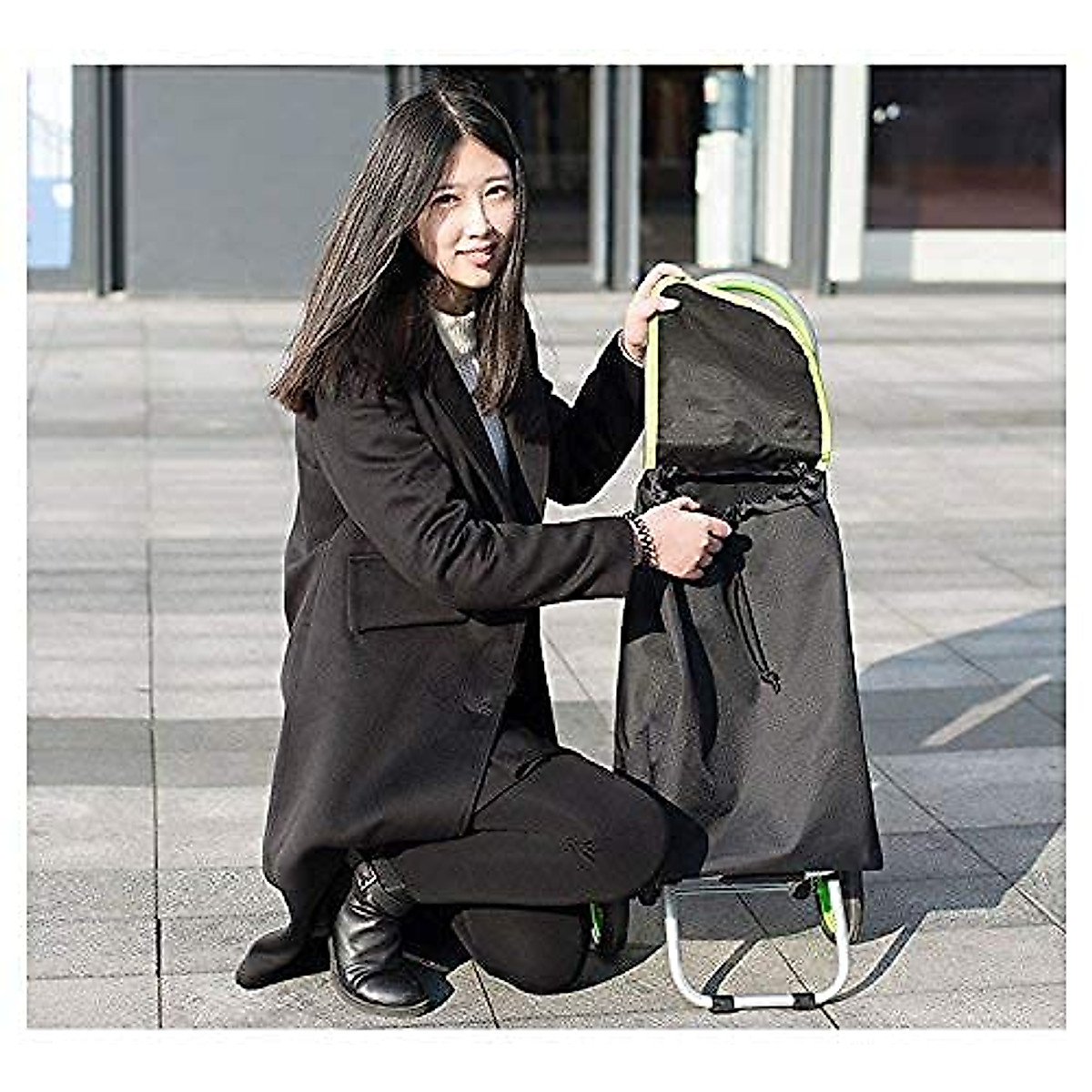 Shopping Trolley on Wheels Multi Function Shopping Cart Steel Tube Cart ...