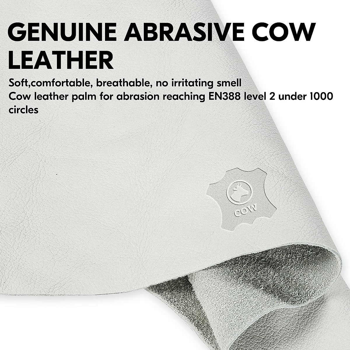 Vgo... Chainsaw 12-Layer Saw Protection on Both Hands Cow Leather Gloves (1 Pair,Size L, Orange, CA9760)