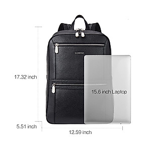 BOSTANTEN 20 inch Carry On Luggage Airline Approved ＆ Genuine Leather 15.6 inch Laptop Backpack Casual Backpack Travel Bag