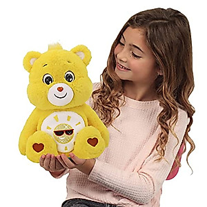 Care Bears 18" Plush - Funshine Bear with Glitter Belly Badge - Soft Huggable Material!