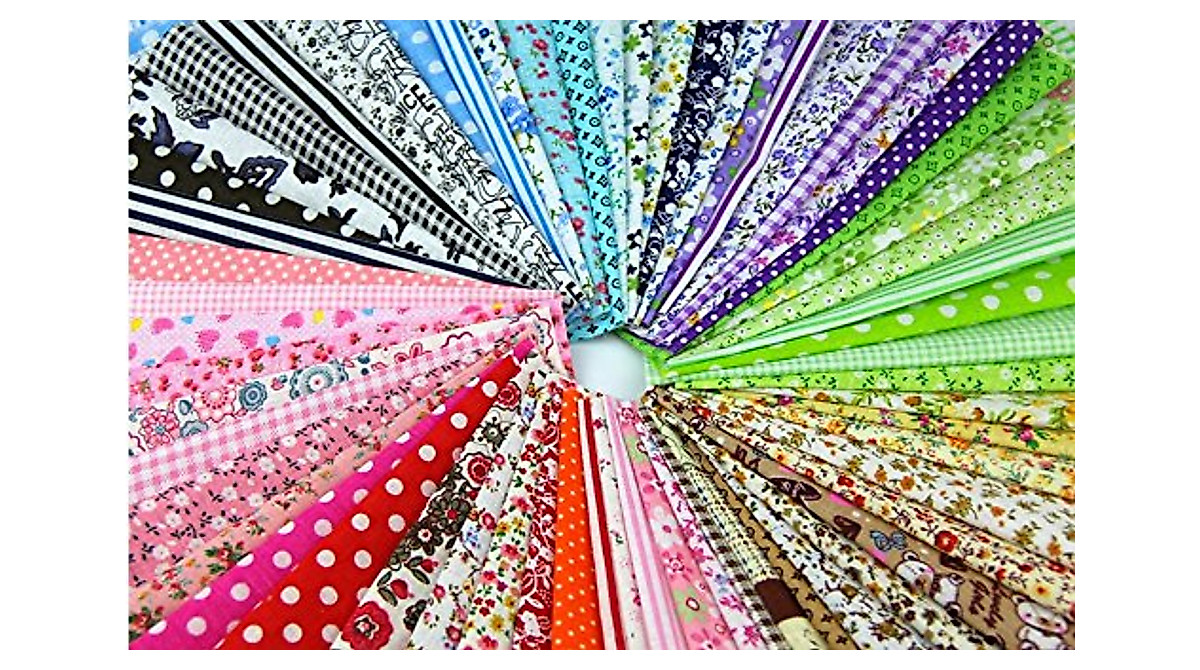60 Pcs Assorted Craft Fabric Squares for DIY Projects